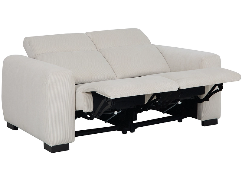 Divano 2 posti TANIA Tessuto a coste beige - Conforama CH