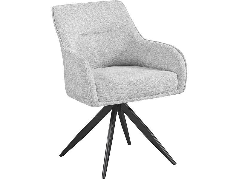 Chaise KING tissu gris Assise pivotante - Conforama CH