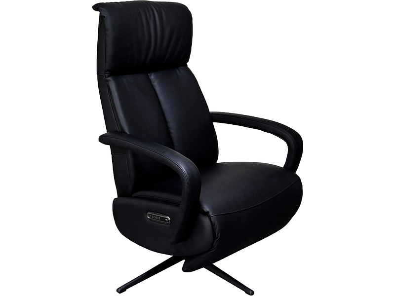 Relaxsessel NOAH Echtleder schwarz - Conforama CH