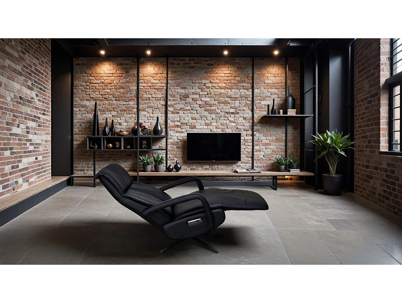 Relaxsessel NOAH Echtleder schwarz - Conforama CH