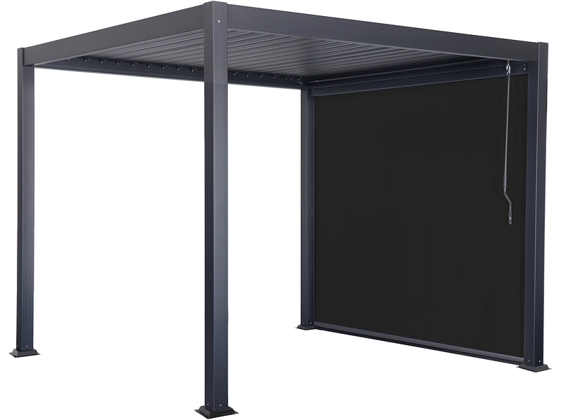 Vorhang für Pergola HOLBOX 275x224.5cm halb abdunkelnd grau - Conforama CH