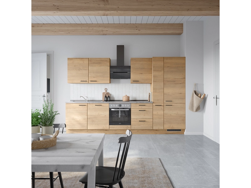 Cucina completa con elettrodomestici MODUSET STRUCTURA PREMIUM Rovere ...