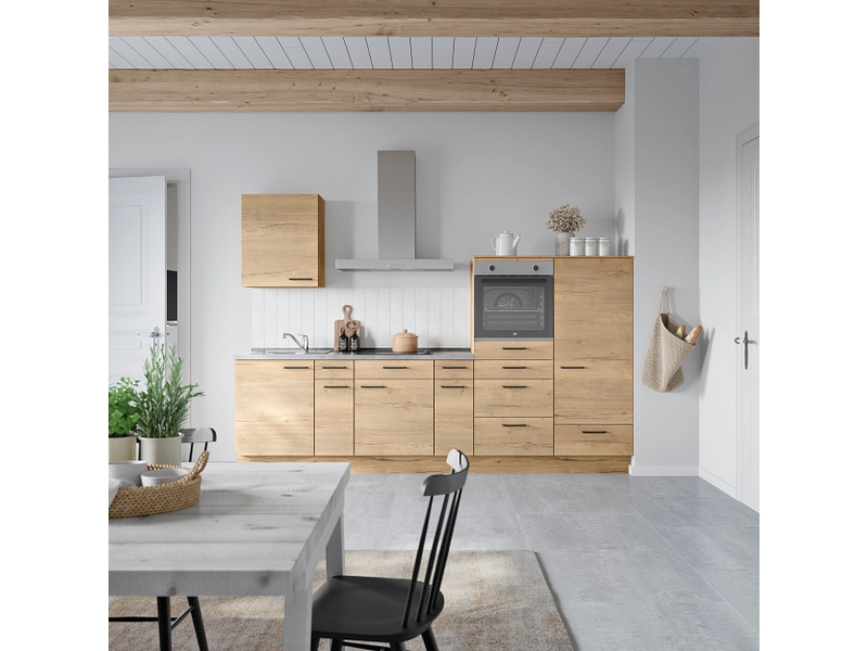 Cucina completa con elettrodomestici MODUSET STRUCTURA CLASSIC Rovere ...