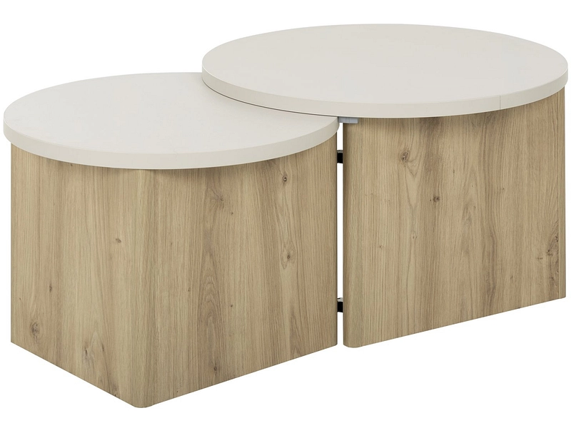 Table basse DIAGONE ECLIPSE 96x60x38cm chêne artisan - Conforama CH