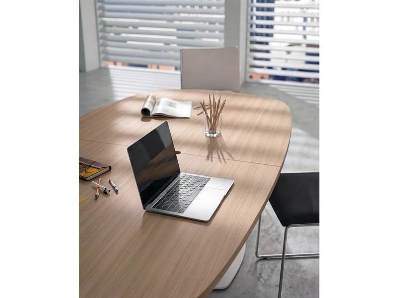 Table de réunion GAMI CONFERENCE 102x115x75cm chêne - Conforama CH